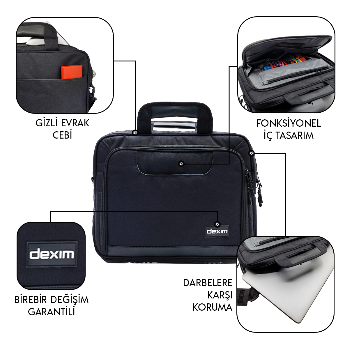 Dexim Alpha 15.6" Notebook Çantası - DXNB30 - Dexim | Powerbank-Kablo ...
